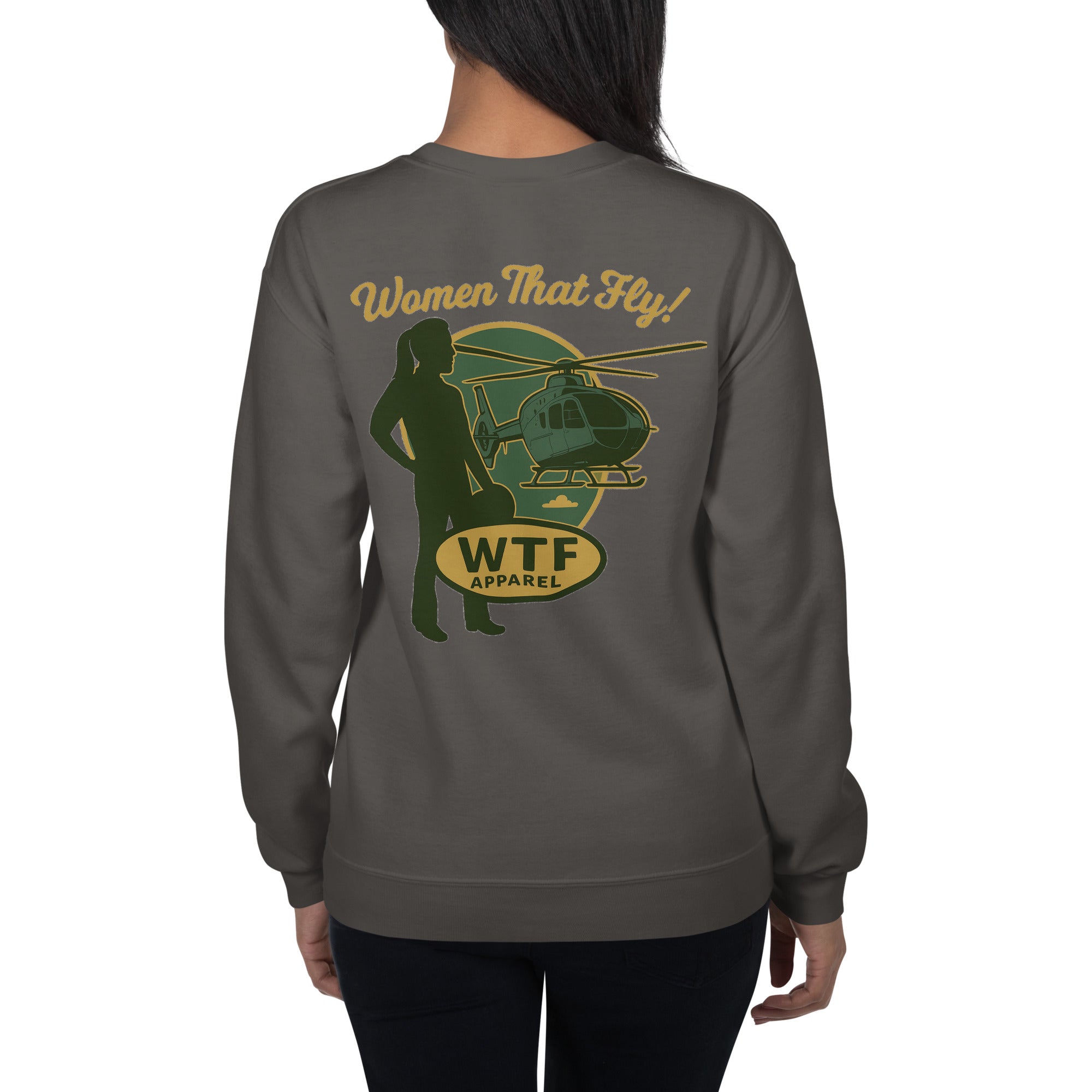WTF "Women That Fly" EC135 Sweatshirt – WTF Apparel Company